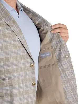 Michael Kors Plaid Sport Coat - Tan