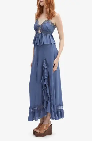 Bardot Amari Lace & Ruffle Maxi Skirt