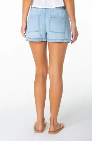 Roxy Denim Shorts With Tie Waist - Stranded