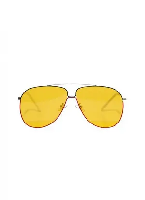 TRIBAL ËYËS Highlife 58mm Aviator Sunglasses - Yellow