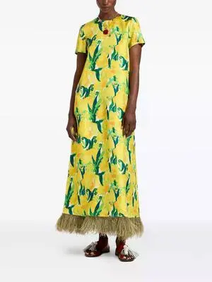 La DoubleJ Swing Floral-print Maxi Dress