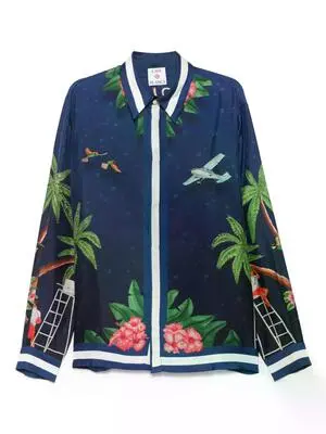 Casablanca Silk Shirt - Blue