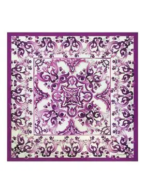 Dolce & Gabbana Majolica-print Scarf - Purple