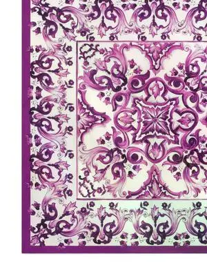 Dolce & Gabbana Majolica-print Scarf - Purple