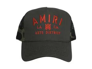 Amiri Stencil Trucker Hat - Military Green