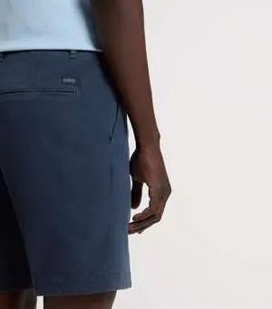 BOSS Stretch Cotton Slim-fit Shorts - Blue