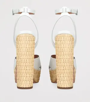 AQUAZZURA Leather Sunseeker Plateau Platform Sandals