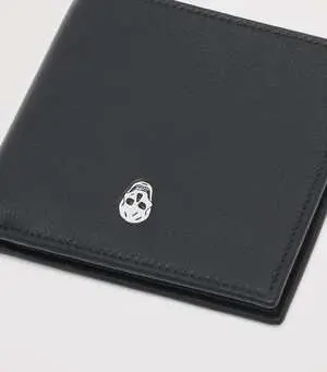 Alexander McQueen Calfskin Skull Bifold Card Holder