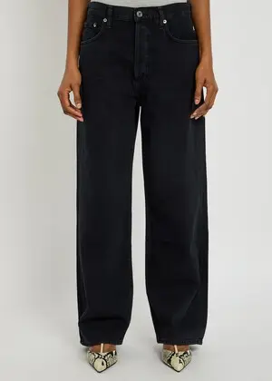 AGOLDE Low Slung Baggy Wide-leg Jeans - Black