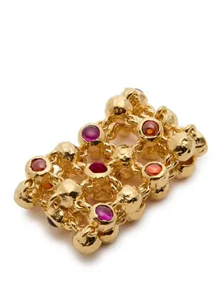 Joanna Laura Constantine 18kt -plated Crystal Ring