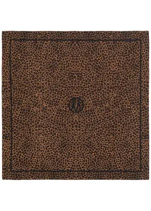 LESCARF Leopard-print Silk Scarf - Brown