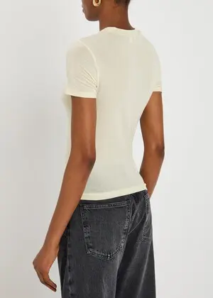 AGOLDE Lissa Twisted T-shirt - Ecru
