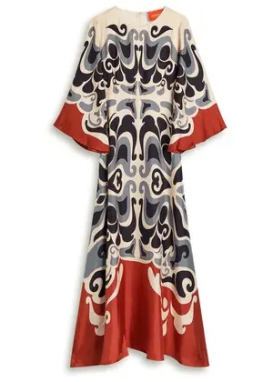 La DoubleJ Sorella Printed Silk-twill Maxi Dress - Multicoloured