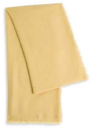 AMA PURE Fine-knit Cashmere Scarf - Yellow