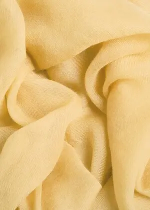 AMA PURE Fine-knit Cashmere Scarf - Yellow