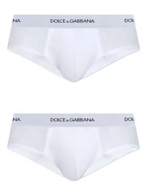 Dolce & Gabbana Logo-waistband Briefs - White