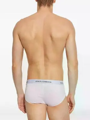 Dolce & Gabbana Logo-waistband Briefs - White
