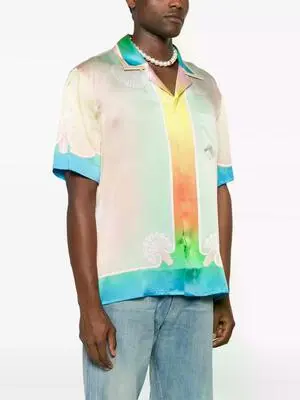 Casablanca Lucid Dreams Graphic-print Silk Shirt - Pink