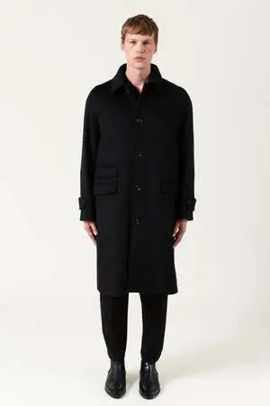 AUTORE Baby Camel Wool Windsor Coat - Nero