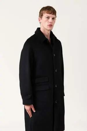 AUTORE Baby Camel Wool Windsor Coat - Nero