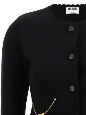 Moschino Chain Detailed Cardigan - Black
