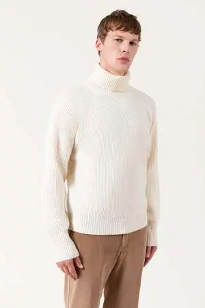 AUTORE Gregory Fine Knit Turtleneck - Perla