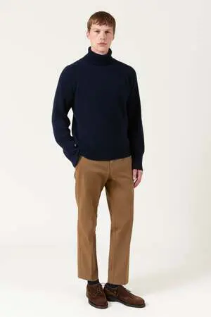 AUTORE Gregory Fine Knit Turtleneck Sweater - Blu Notte
