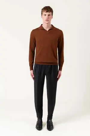 AUTORE Merino Wool Stewart Pullover - Bruciato