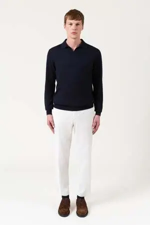 AUTORE Merino Wool Stewart Pullover - Blue