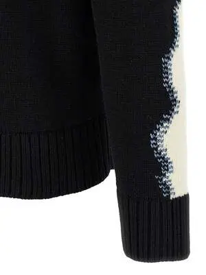Dsquared2 Two-tone Wool Sweater - White/black