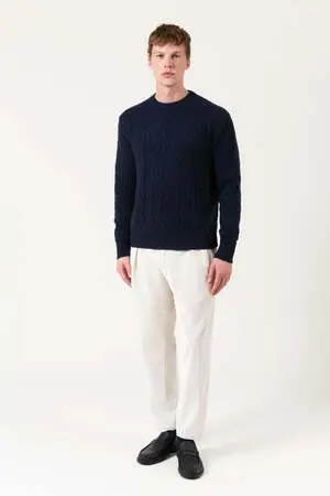 AUTORE Wool And Cashmere Fonda Sweater - Blu Notte
