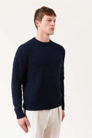 AUTORE Wool And Cashmere Fonda Sweater - Blu Notte