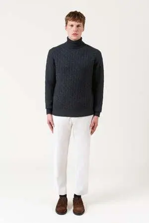 AUTORE Wool And Cashmere Curtis Turtleneck Sweater - Grigio