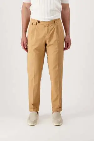 AUTORE Bg02 Cotton-linen Chino Trousers