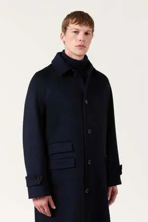 AUTORE Wool Windsor Coat - Blu Notte