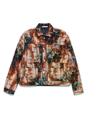 SUNFLOWER Abstract-print Shirt Jacket