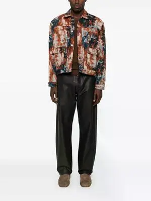 SUNFLOWER Abstract-print Shirt Jacket