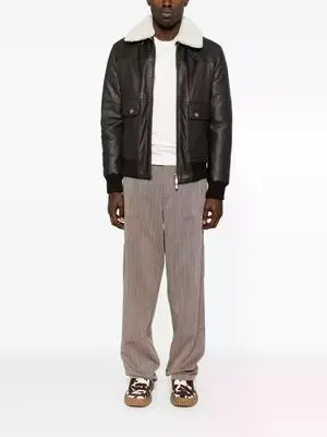 Eleventy Shearling Bomber Jacket