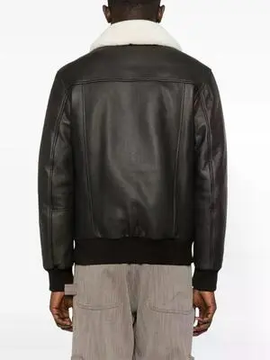 Eleventy Shearling Bomber Jacket