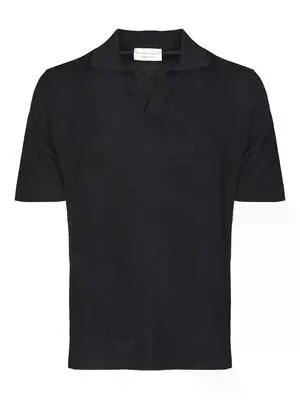 FILIPPO DE LAURENTIIS Cotton Polo Shirt - Black