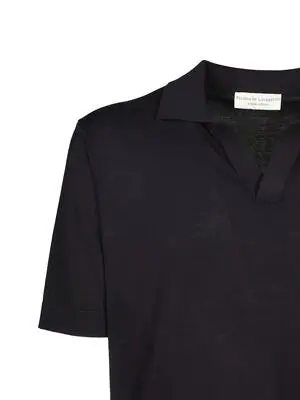 FILIPPO DE LAURENTIIS Cotton Polo Shirt - Black