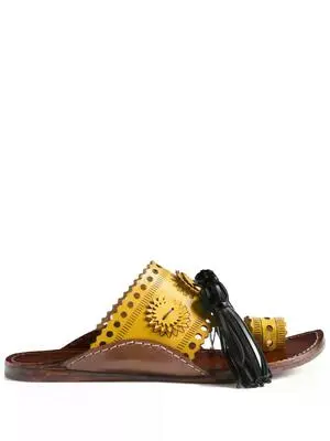 La DoubleJ Tassel-embellished Sandals - Yellow