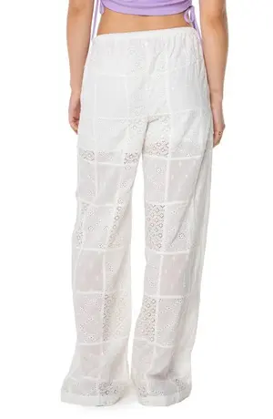 Roxy Eyelet Wide Leg Pants