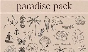 INKED BY DANI Paradise Pack Temporary Tattoos - Black