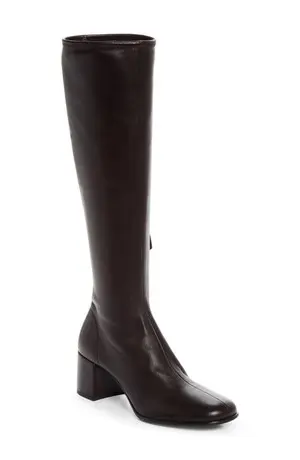 Prada Stretch Leather Knee-high Boots - Moro