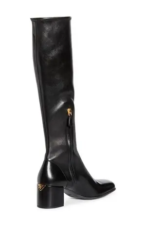 Prada Stretch Leather Knee-high Boots