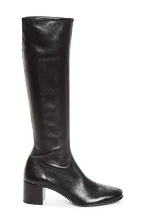 Prada Stretch Leather Knee-high Boots - Nero