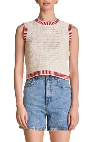 Endless Rose Ribbed Border Sweater Tank