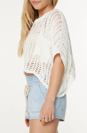 Roxy Open Stitch Crop Sweater