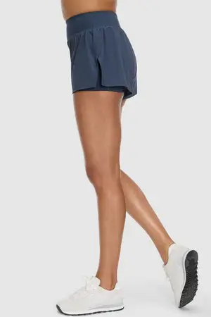 PELOTON Jacquard Mesh 3" Run Short - Blue Nights